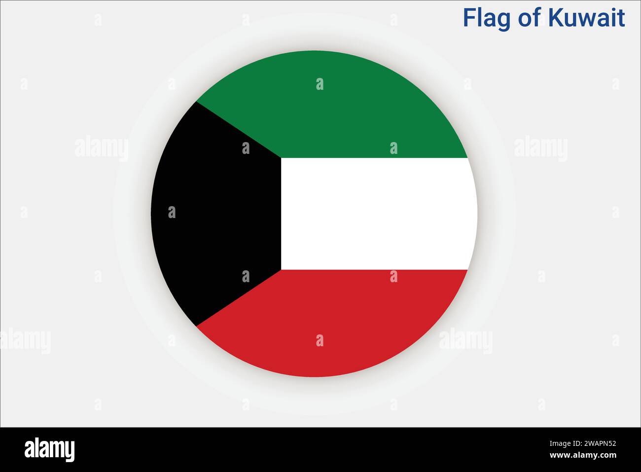 High detailed flag of Kuwait. National Kuwait flag. Asia. 3D ...
