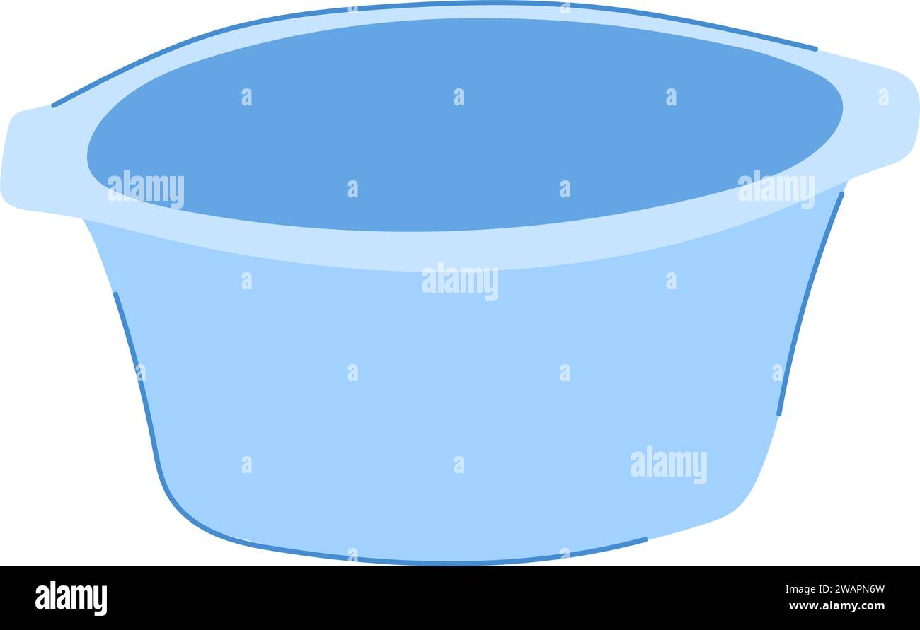 bucket basin plastic cartoon vector illustration Stock Vector Image ...