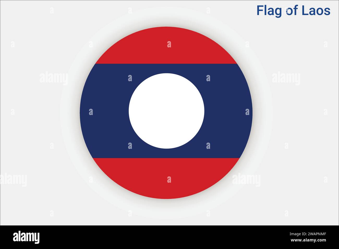 High detailed flag of Laos. National Laos flag. Asia. 3D illustration ...