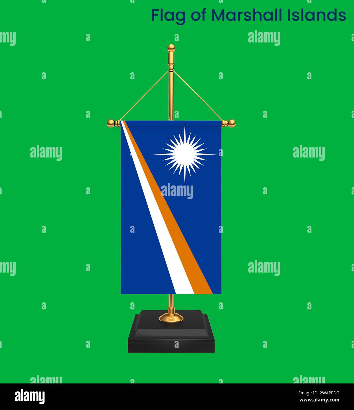 High detailed flag of Marshall Islands. National Marshall Islands flag ...