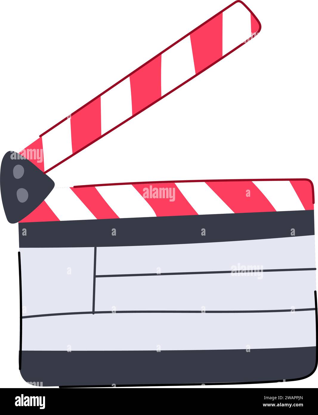 video clapperboard cartoon vector illustration Stock Vector Image & Art ...
