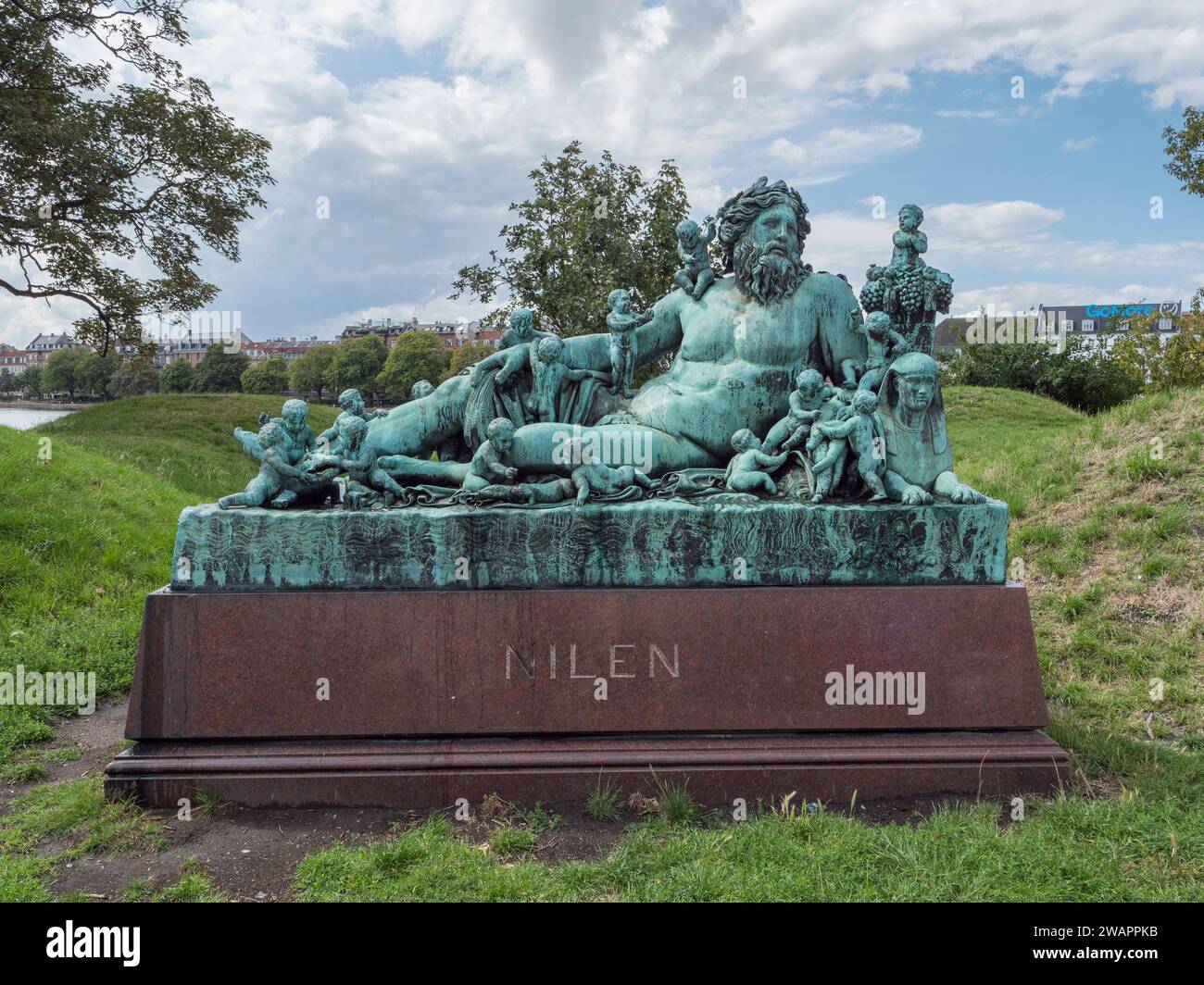 Statue of Nilen on the east side of Dronning Louise's Bro (Queen Louise ...