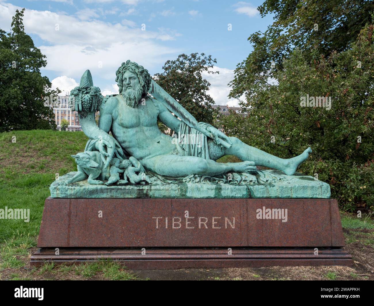 Statue of Tiberen on the east side of Dronning Louise's Bro (Queen ...