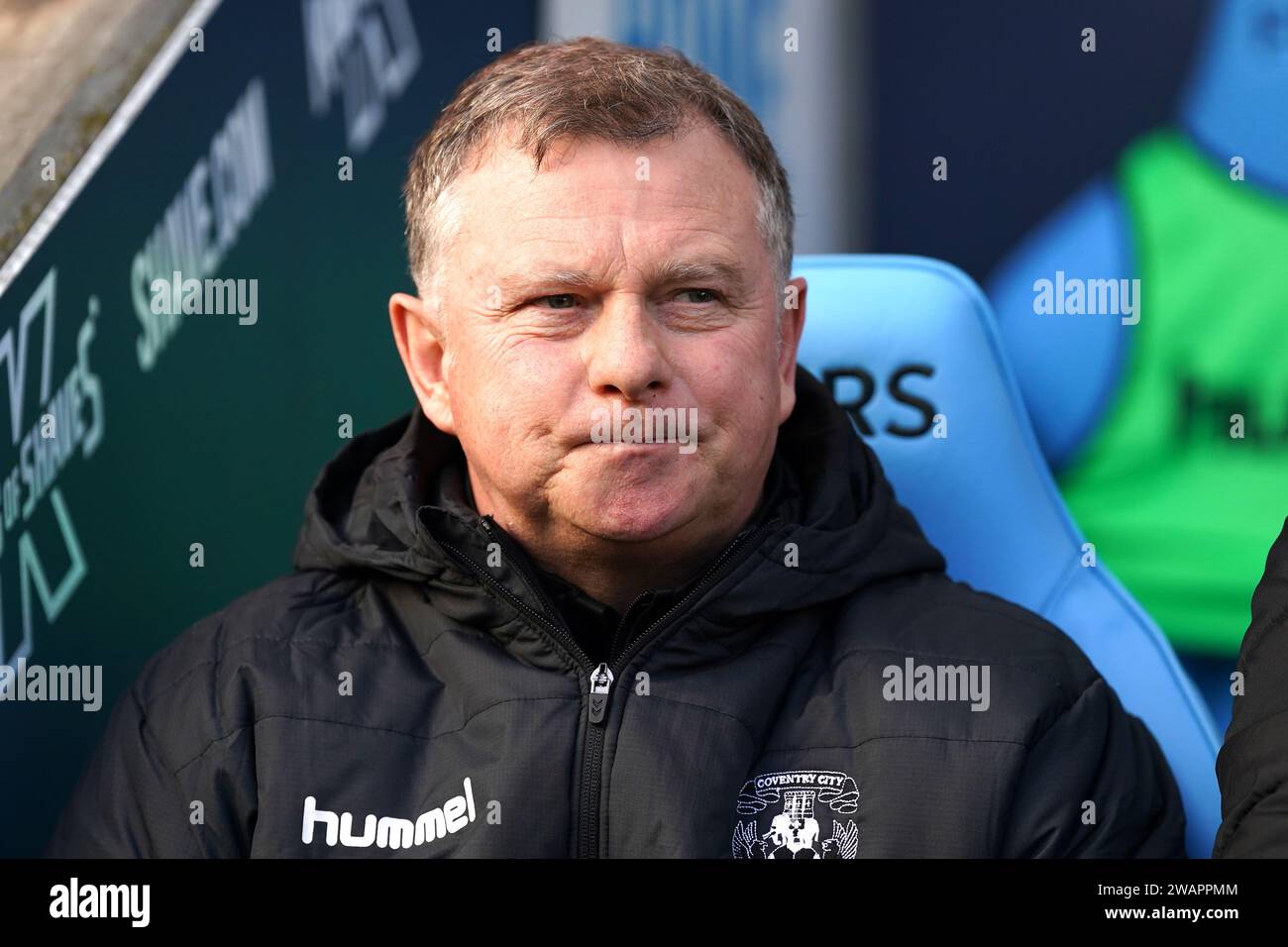 Coventry City manager Mark Robins before the Emirates FA Cup Third ...