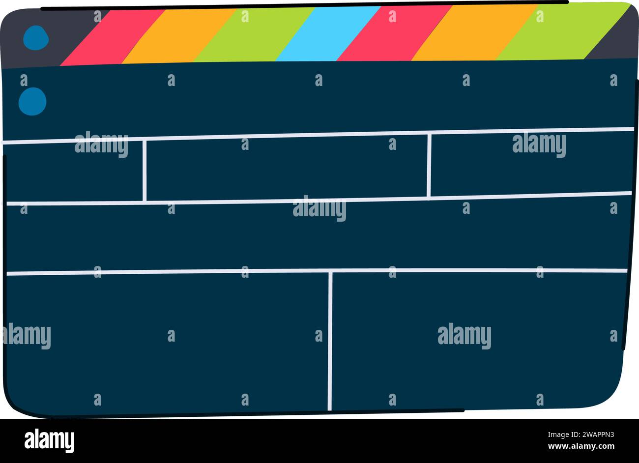 cinema clapperboard cartoon vector illustration Stock Vector Image ...