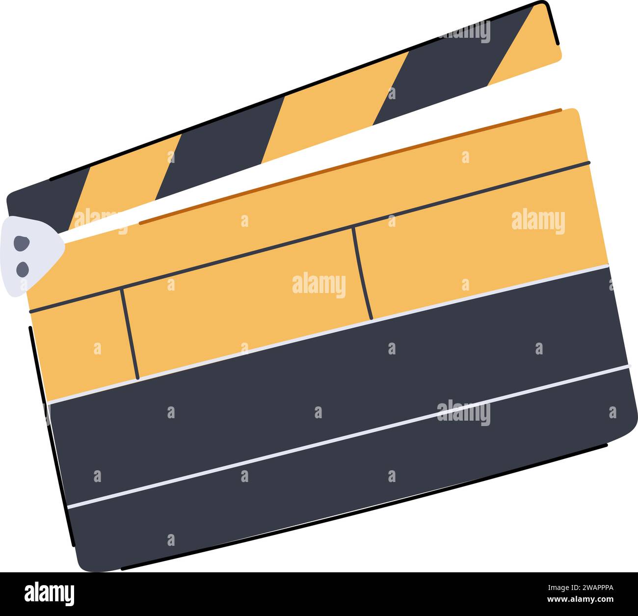 clap clapperboard cartoon vector illustration Stock Vector Image & Art ...