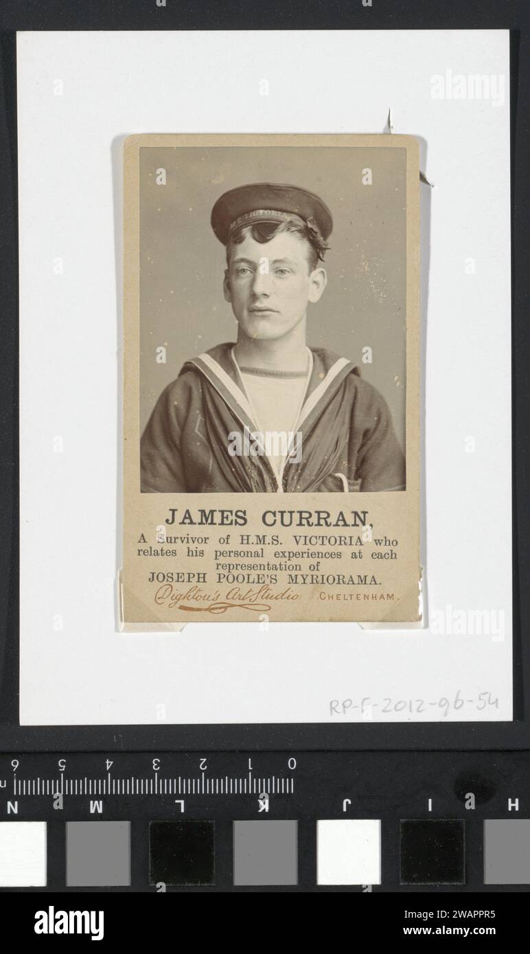 Portrait of sailor James Curran, survivor of the ship disaster with the ...