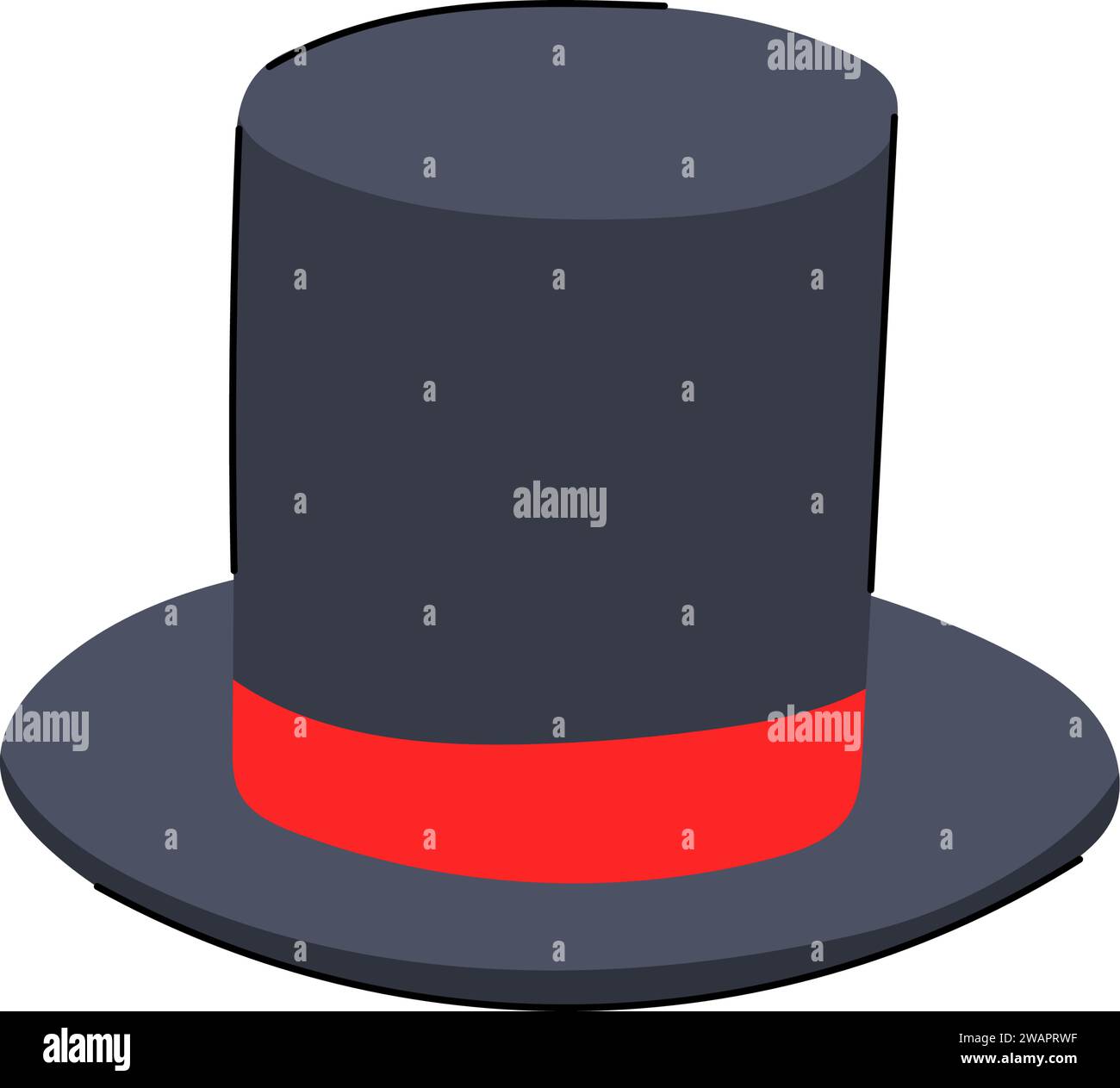 magic cylinder hat cartoon vector illustration Stock Vector Image & Art ...