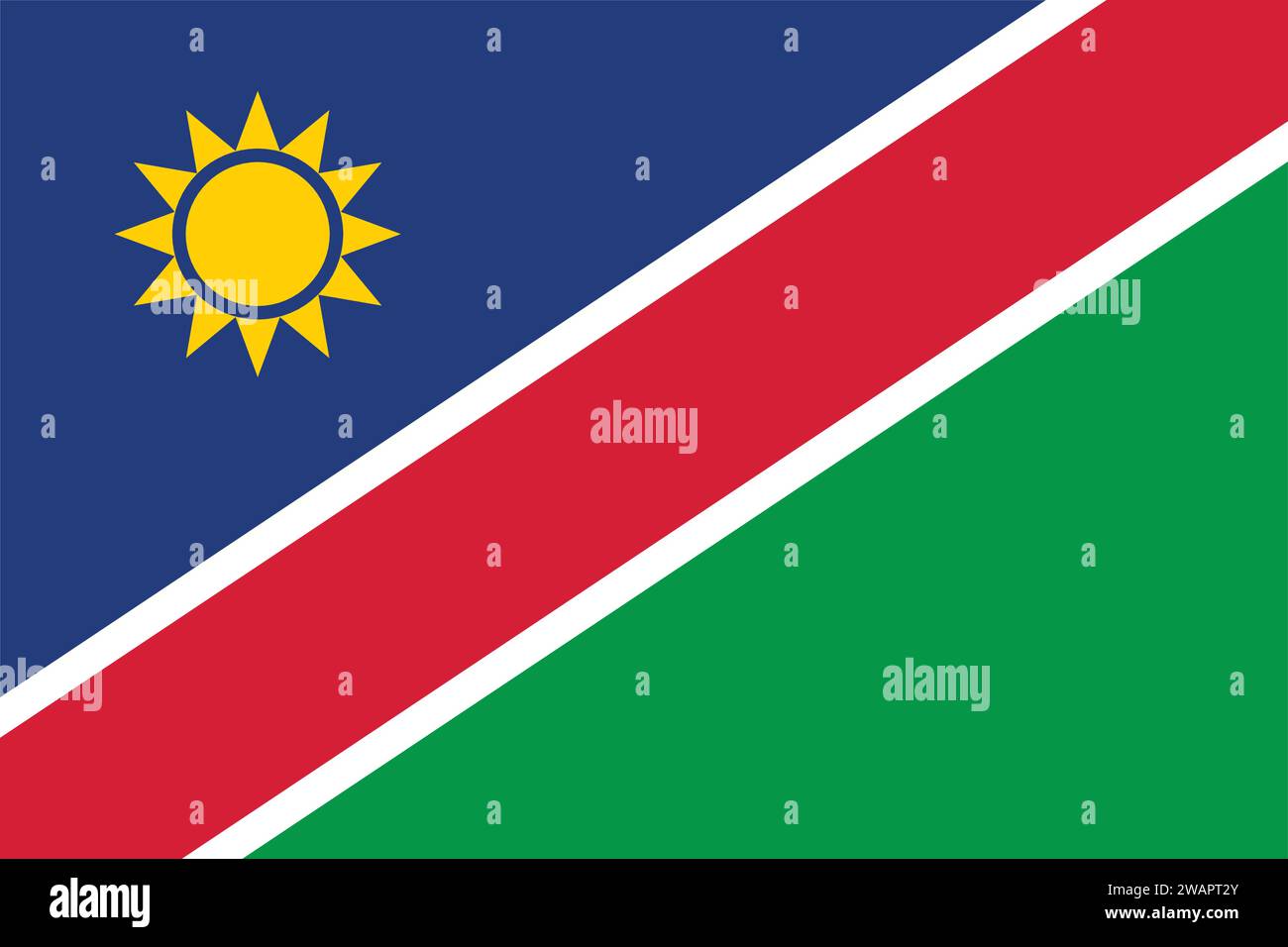 High detailed flag of Namibia. National Namibia flag. Africa. 3D ...
