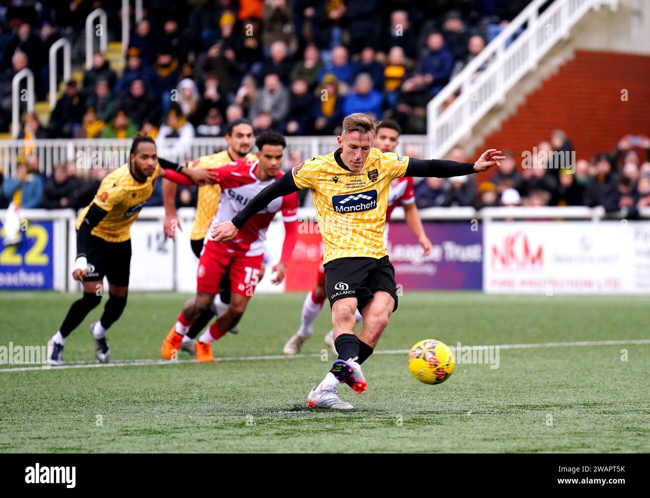 Maidstone United's Sam Corne scores their side's first goal of the game ...