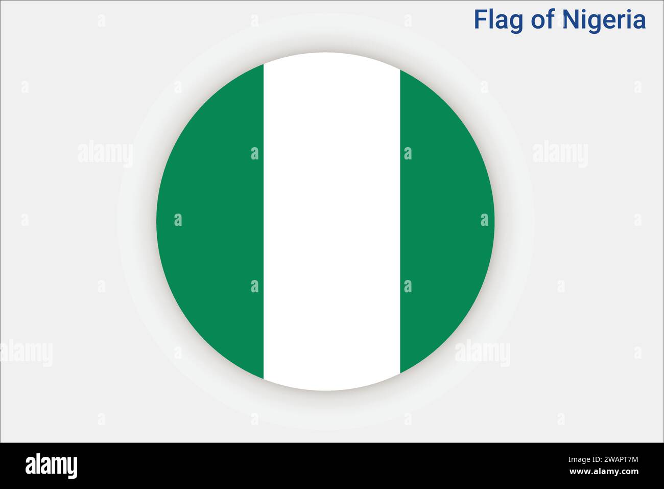 High detailed flag of Nigeria. National Nigeria flag. Africa. 3D ...