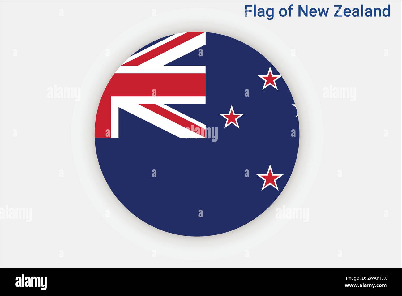 High detailed flag of New Zealand. National New Zealand flag. Oceania ...