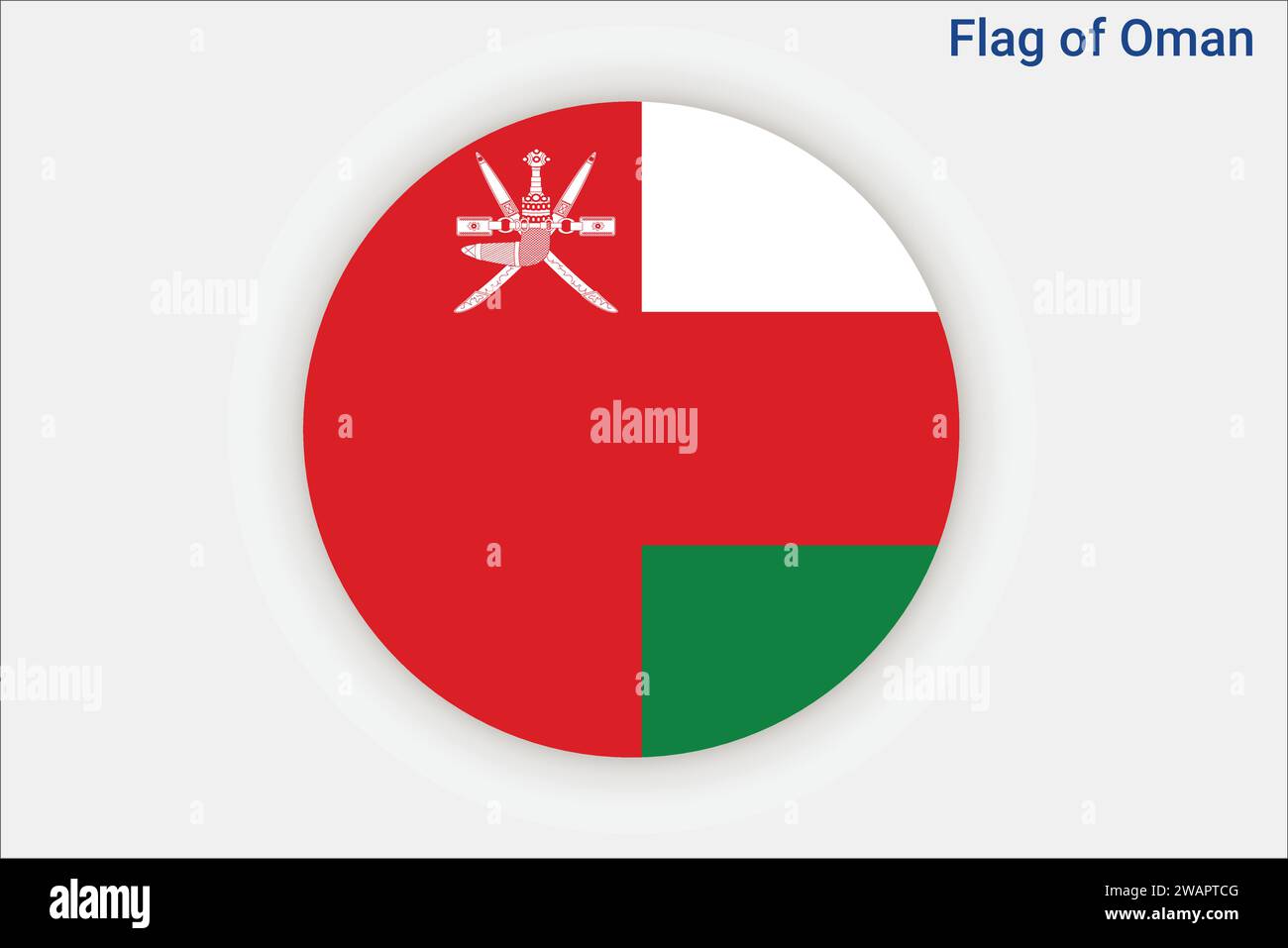 High Detailed Flag Of Oman National Oman Flag Asia 3d Illustration