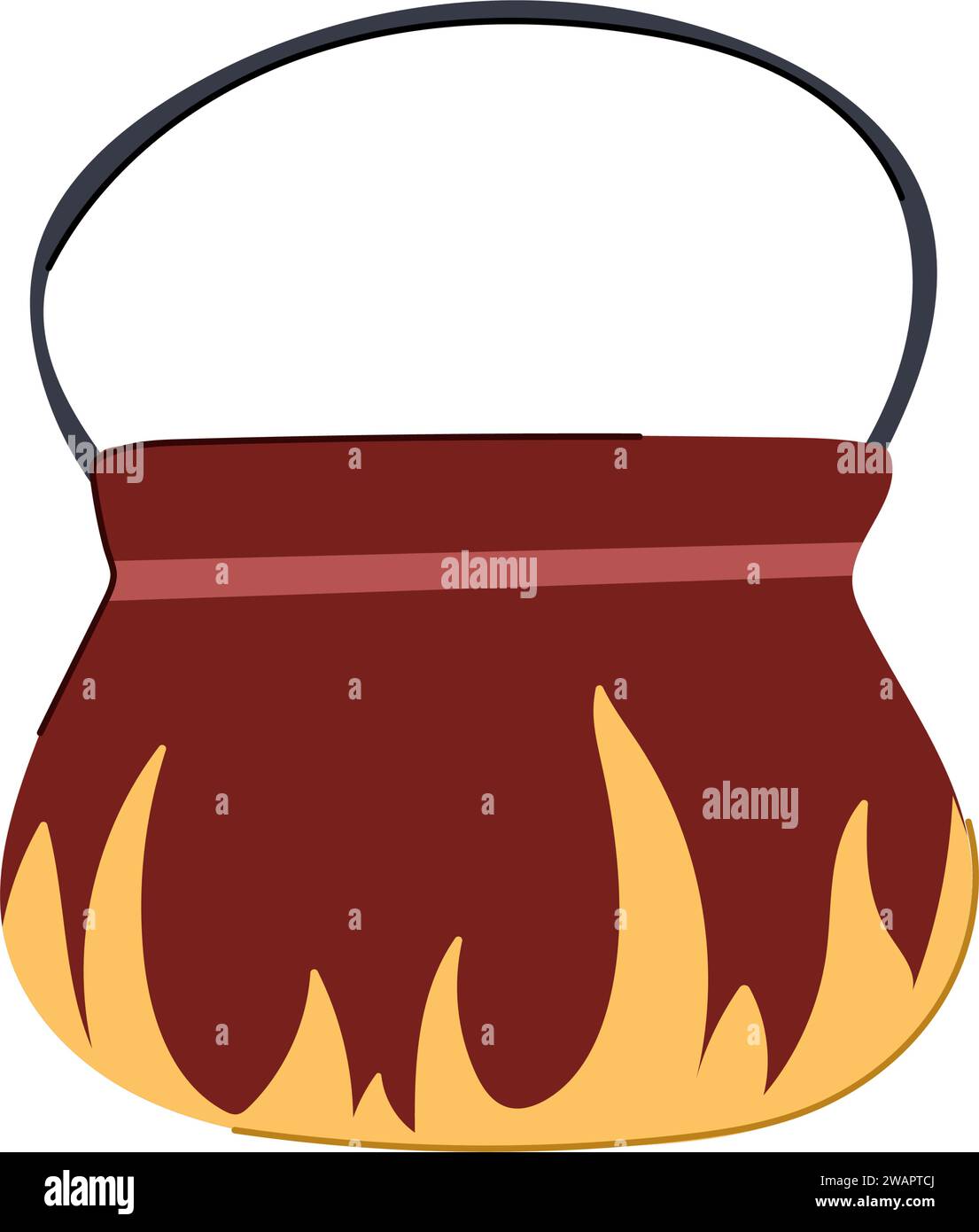 fun halloween bucket cartoon vector illustration Stock Vector Image ...