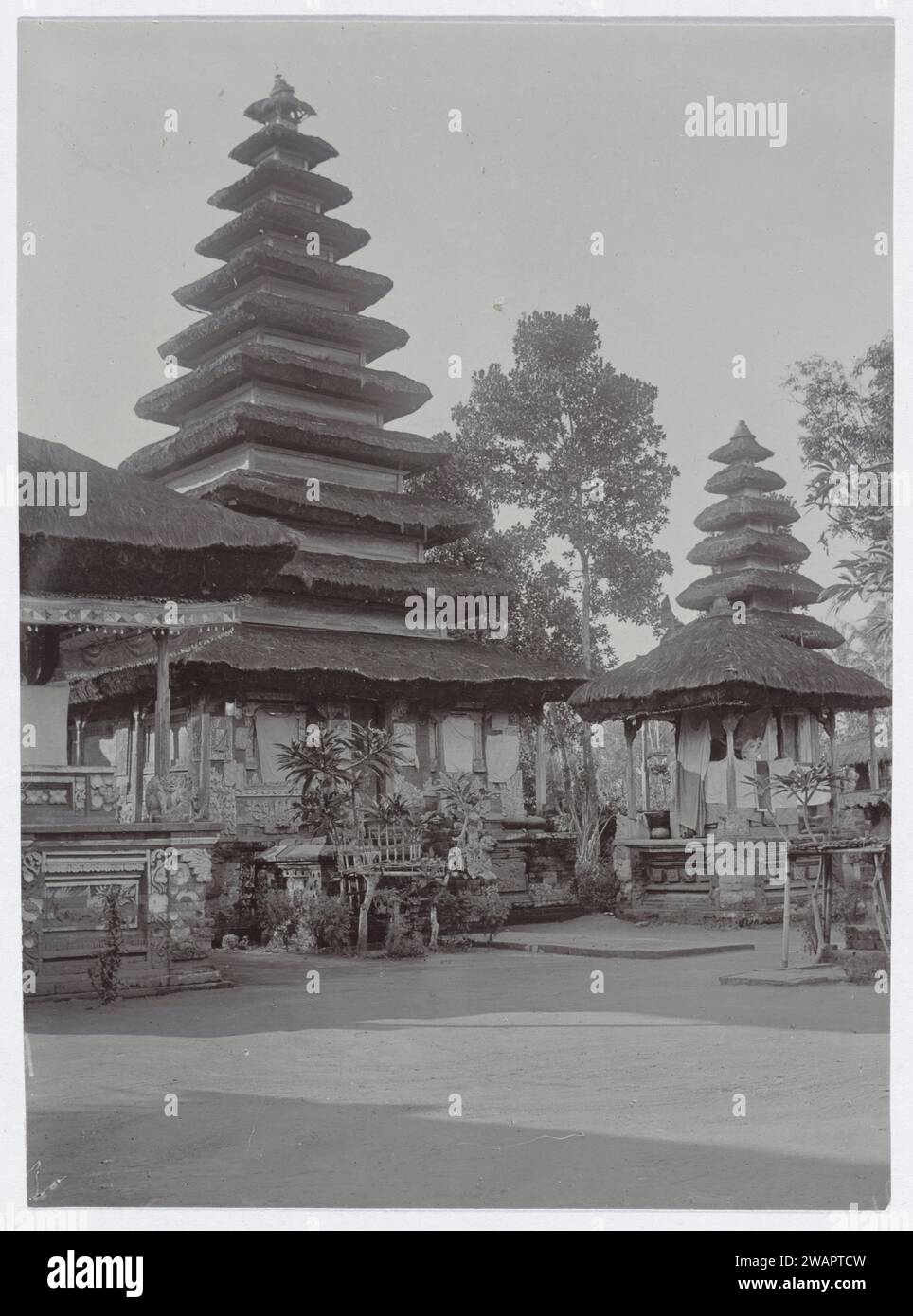 A holy temple with eleven roofs on South Bali, 1900 - 1915 photograph ...