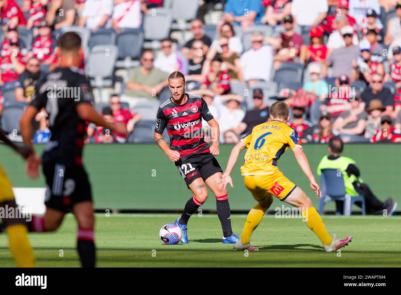 Sydney, Australia. 06th Jan, 2024. Jorrit Hendrix of the Wanderers ...