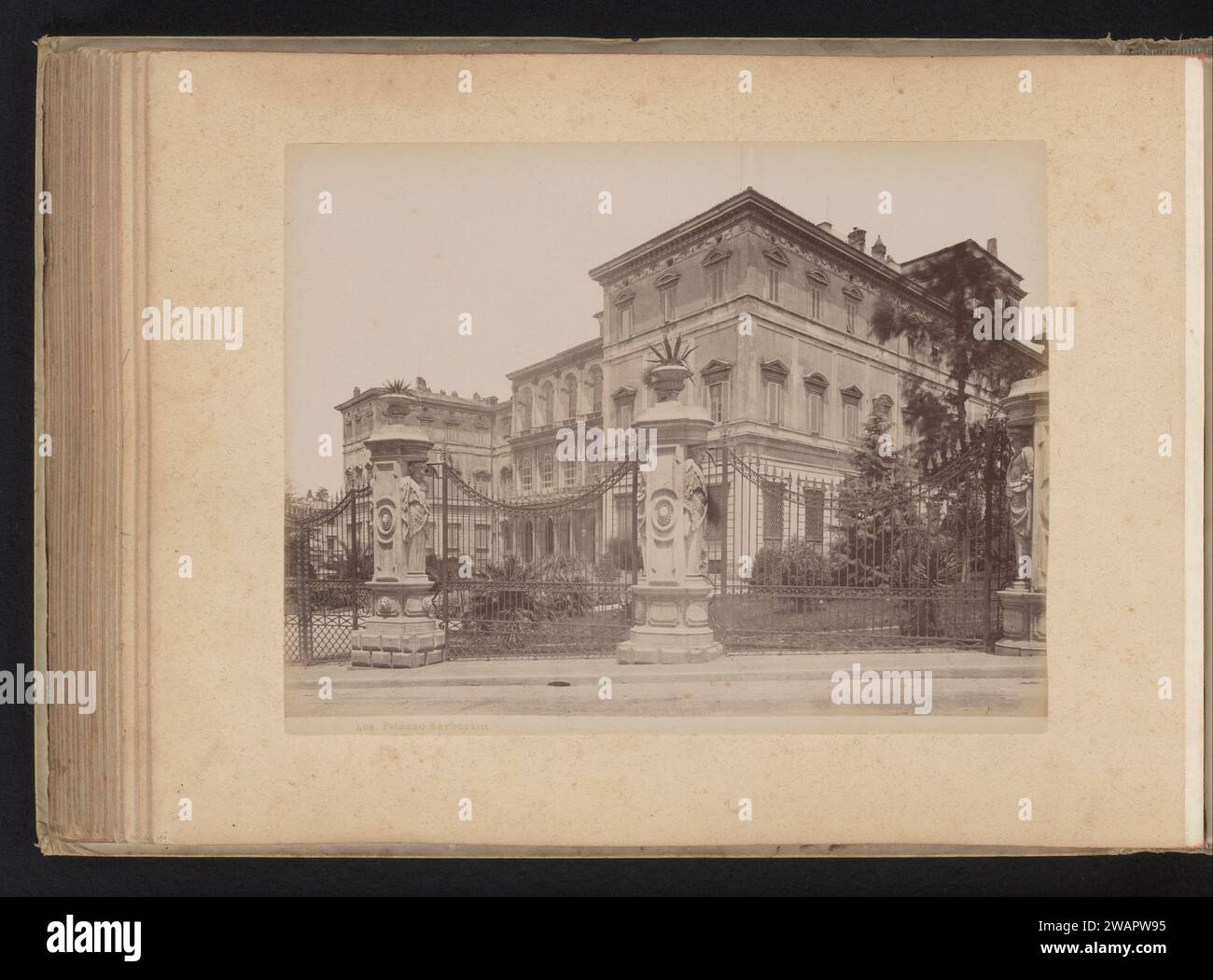 View of the Palazzo Barberini in Rome, Anonymous, 1870 - c. 1895 ...