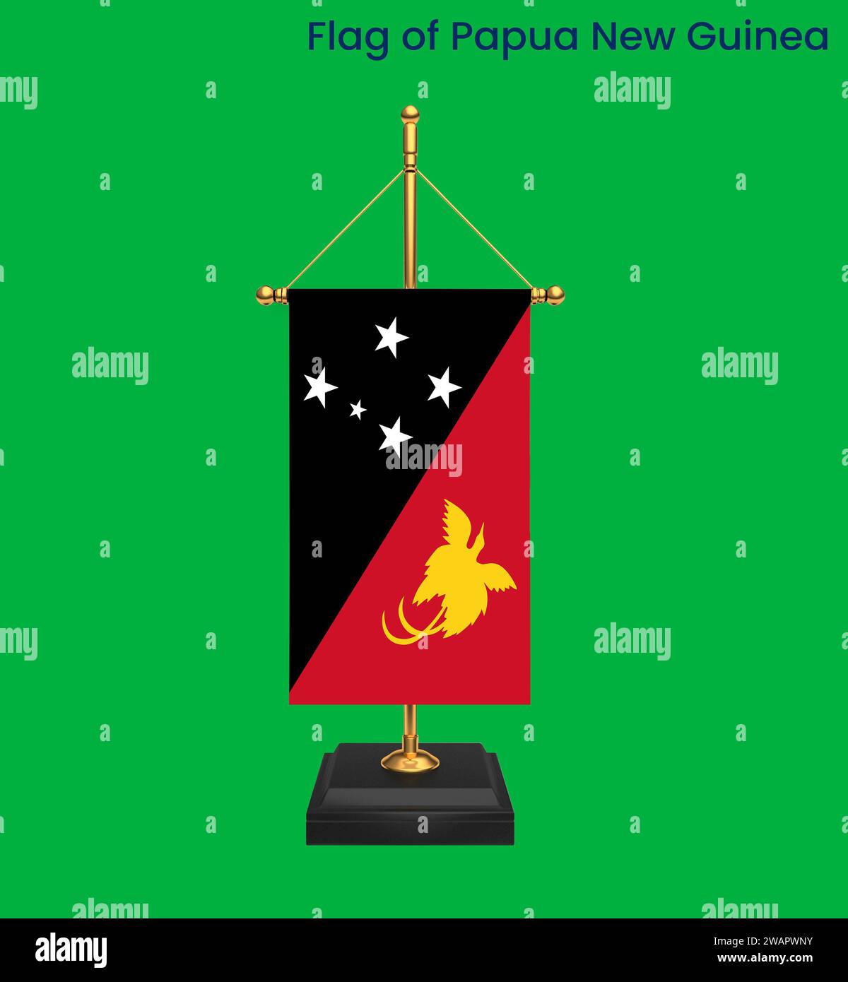 High detailed flag of Papua New Guinea. National Papua New Guinea flag ...
