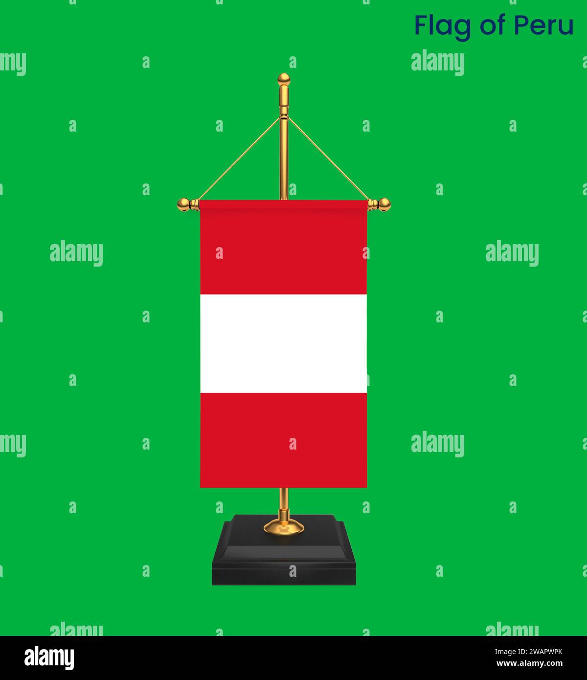 High detailed flag of Peru. National Peru flag. South America. 3D ...