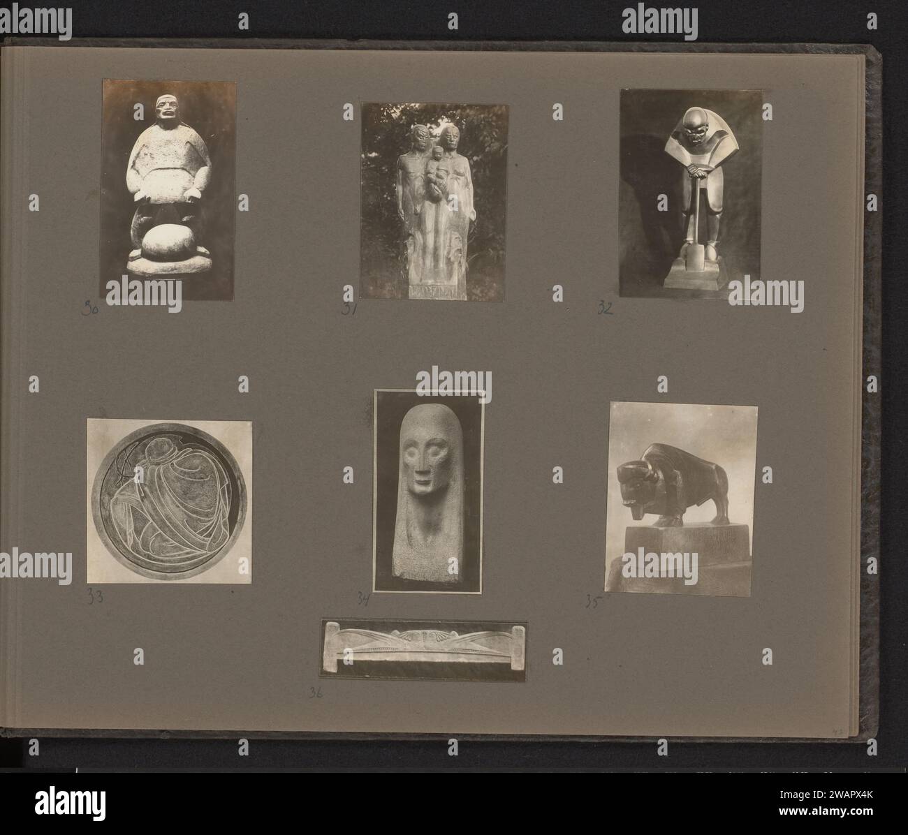 Five sculptures and two reliefs, anonymous, c. 1920 - c. 1940 ...