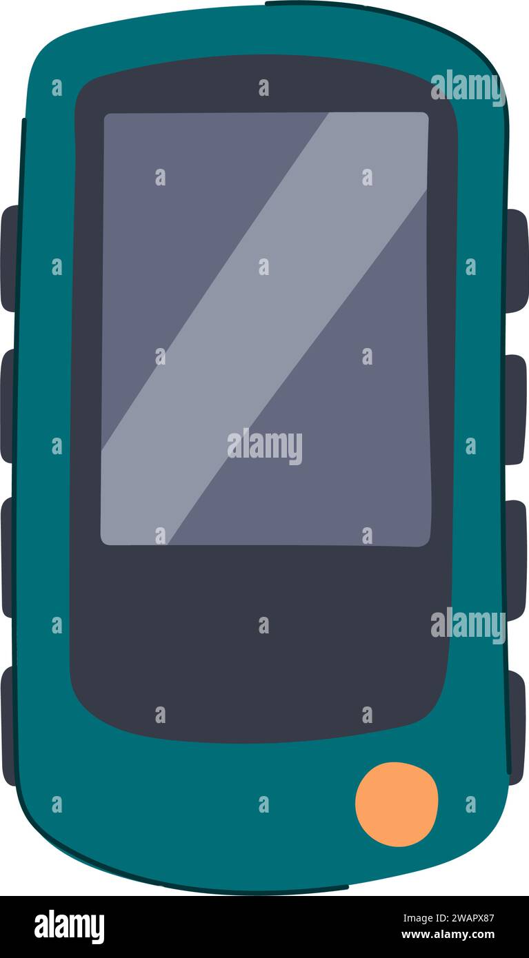 hand handheld gps cartoon vector illustration Stock Vector Image & Art ...