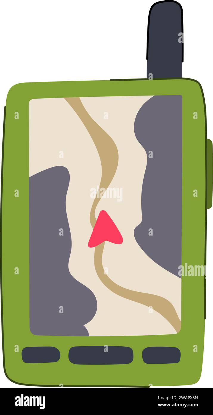 trekking handheld gps cartoon vector illustration Stock Vector Image ... trekking handheld gps cartoon vector illustration Stock Vector Image ...