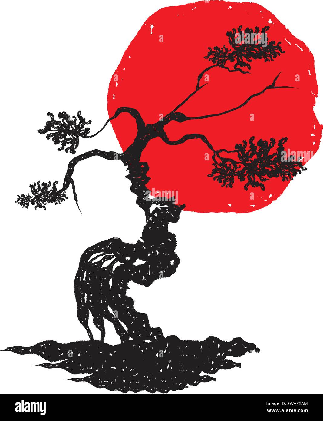 Bonsai tree drawing hi-res stock photography and images - Alamy