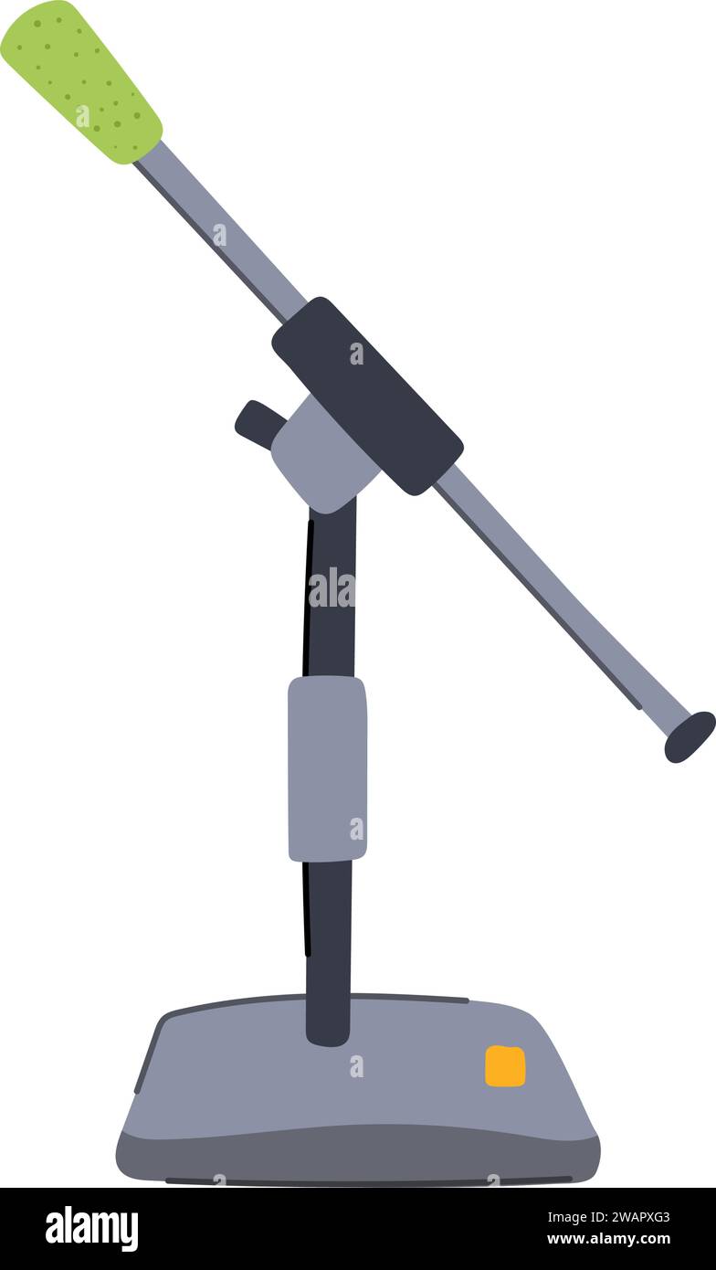 music microphone stand cartoon vector illustration Stock Vector Image ...