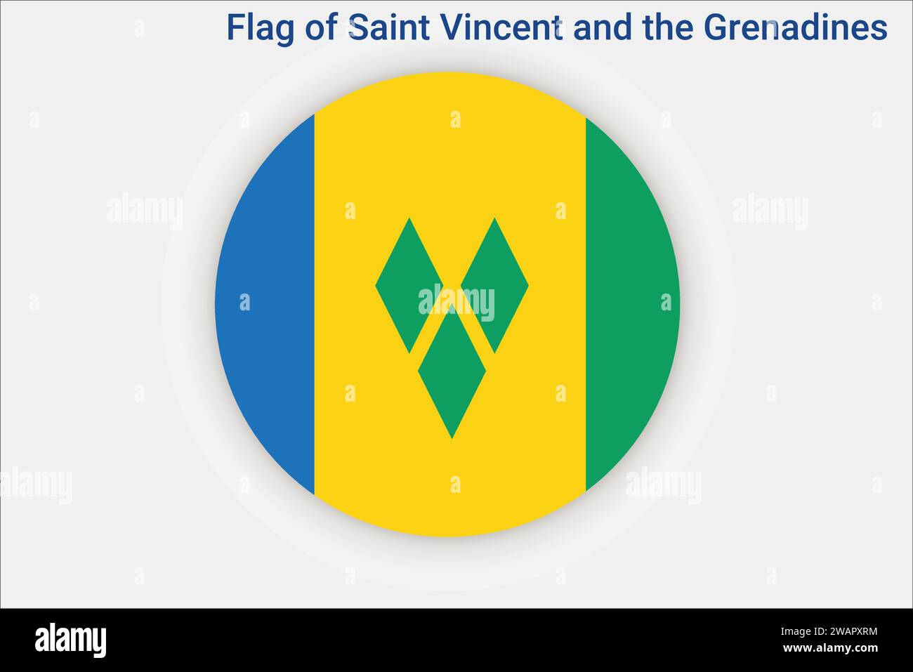 High detailed flag of Saint Vincent and the Grenadines. National Saint ...