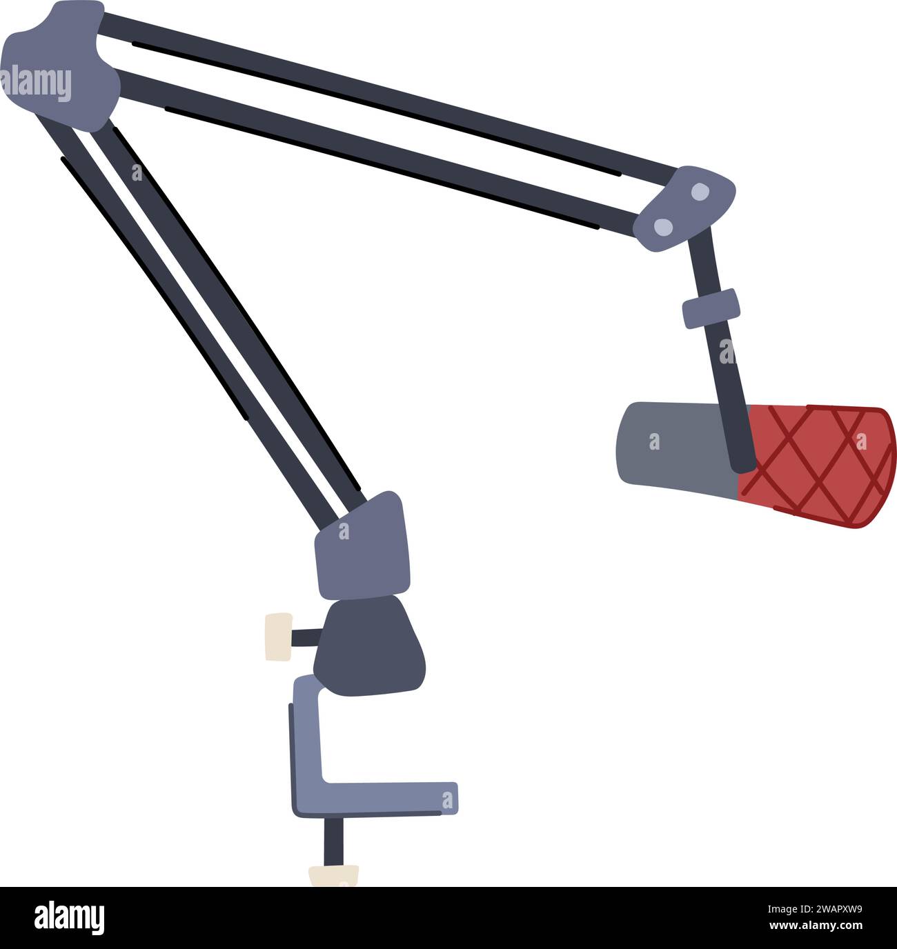 stage microphone stand cartoon vector illustration Stock Vector Image ...