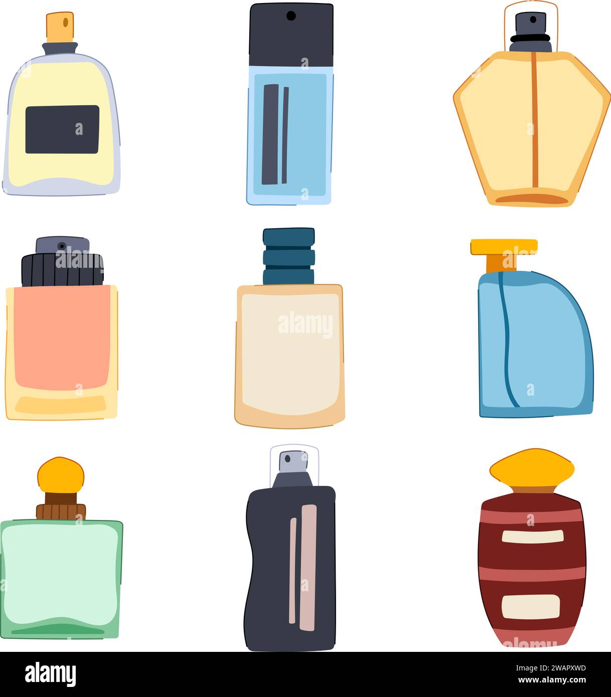 perfume for men set cartoon vector illustration Stock Vector Image ...