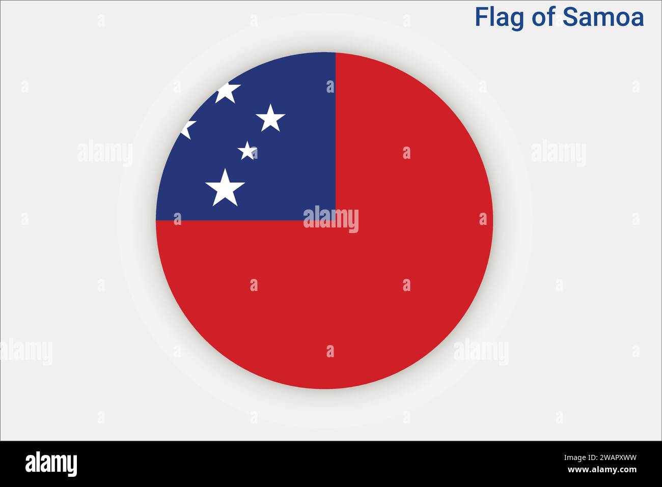 High detailed flag of Samoa. National Samoa flag. Oceania. 3D ...
