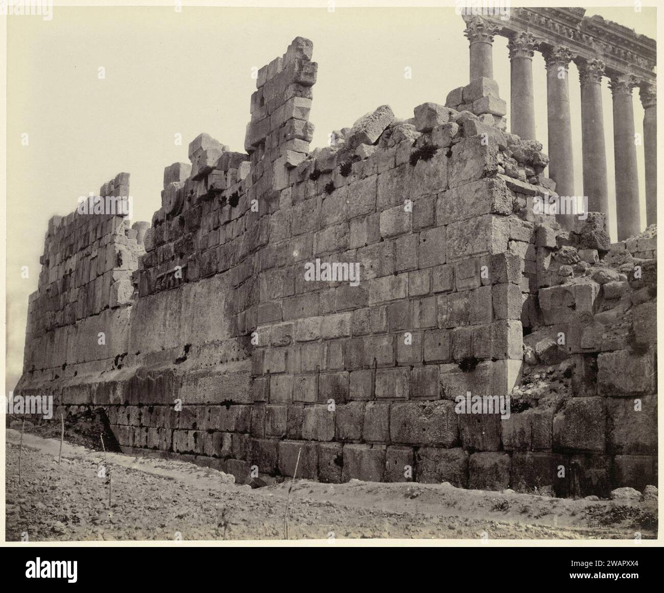 The Temple of Bacchus in Baalbek, Francis Bedford, 1862 photograph ...