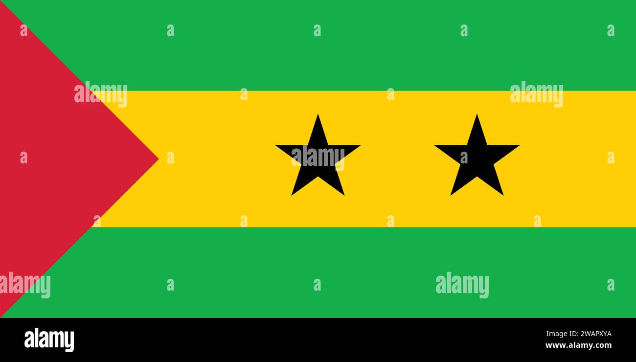 High detailed flag of Flag of Sao Tome and Principe. National Flag of ...