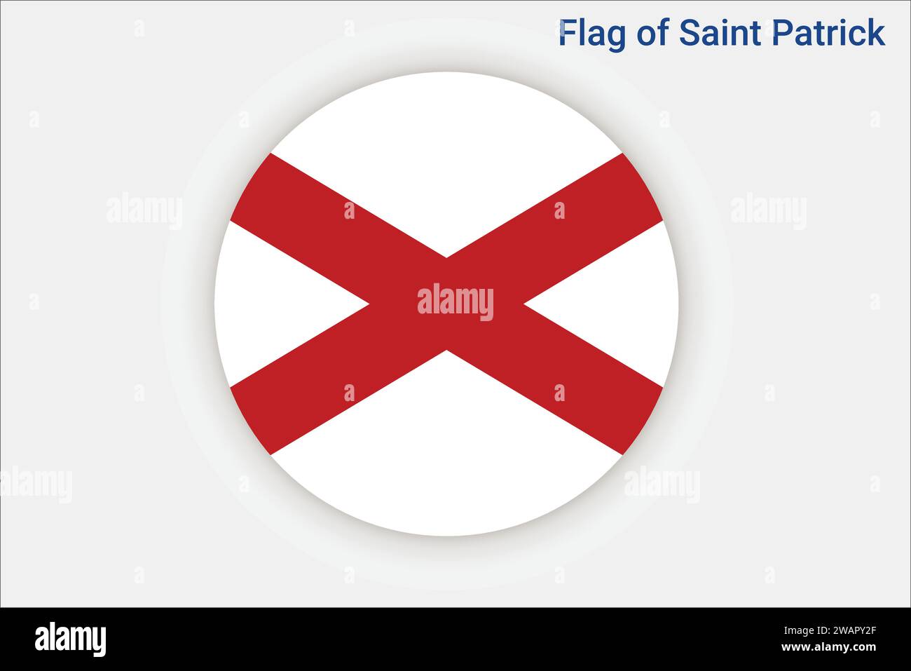 High detailed flag of Saint Patrick. National Saint Patrick flag. 3D ...