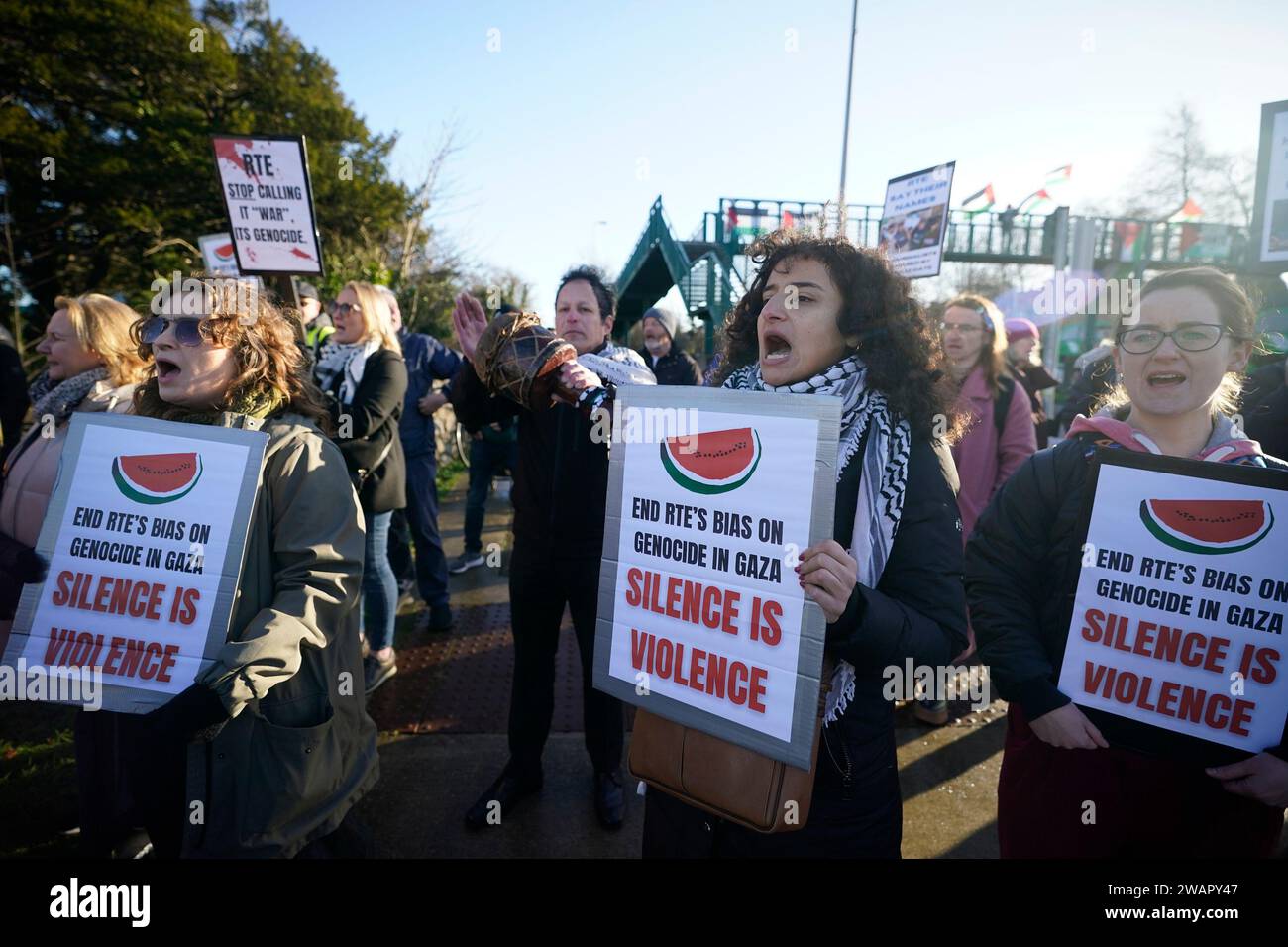 Mother's Against Genocide protest against RTE's reporting of the ...