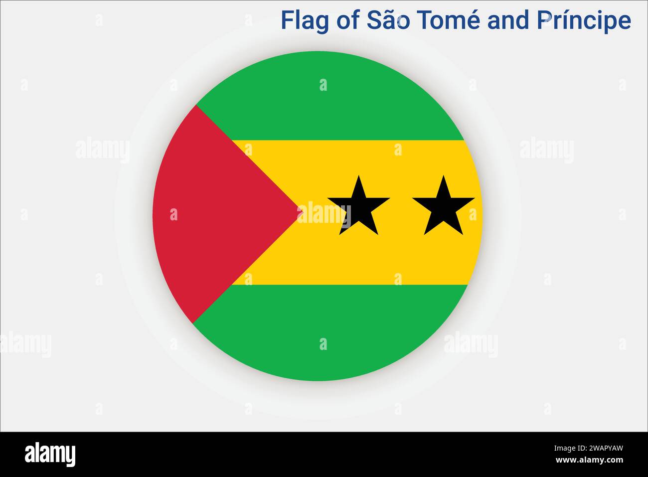 High detailed flag of Flag of Sao Tome and Principe. National Flag of ...