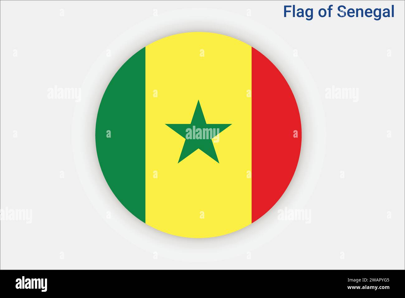 High detailed flag of Senegal. National Senegal flag. Africa. 3D ...
