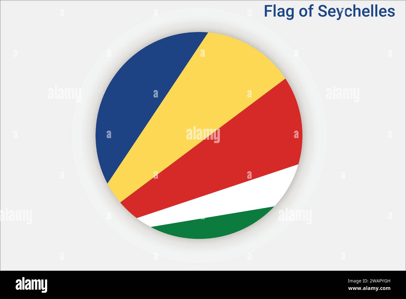 High detailed flag of Seychelles. National Seychelles flag. Africa. 3D illustration Stock Vector ...