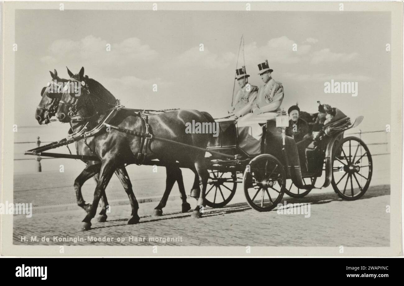 Emma, Queen Regents of the Netherlands, On her morning ride in a ...