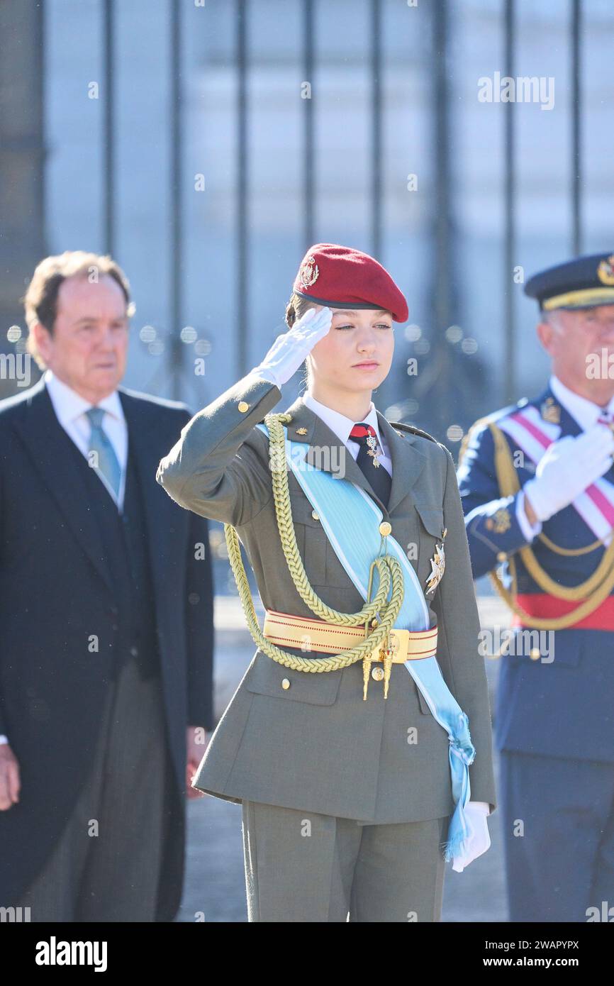 Madrid. Spain. 20240106, Crown Princess Leonor attends New Year's ...