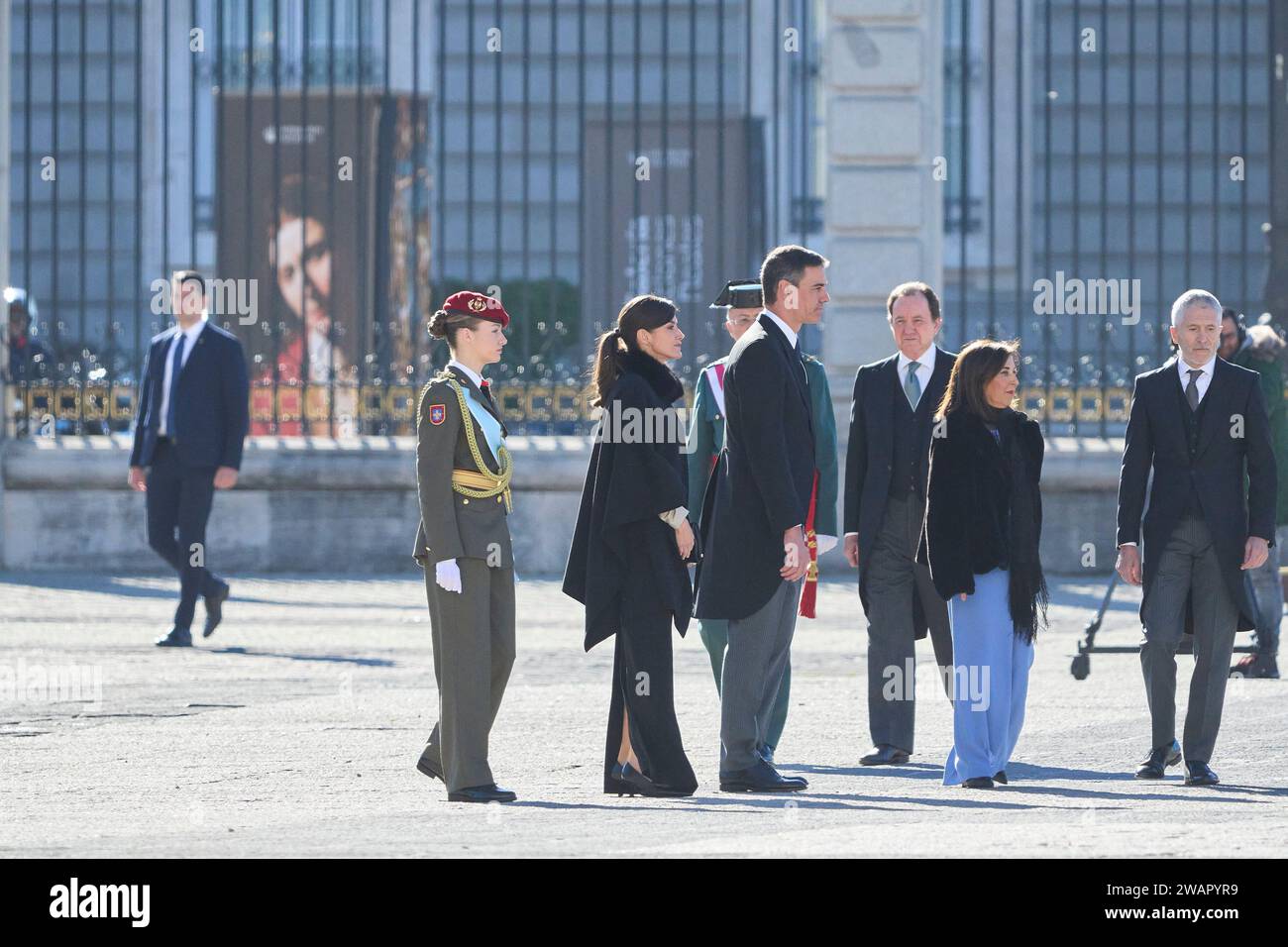 Madrid. Spain. 20240106, Queen Letizia of Spain, Crown Princess Leonor ...