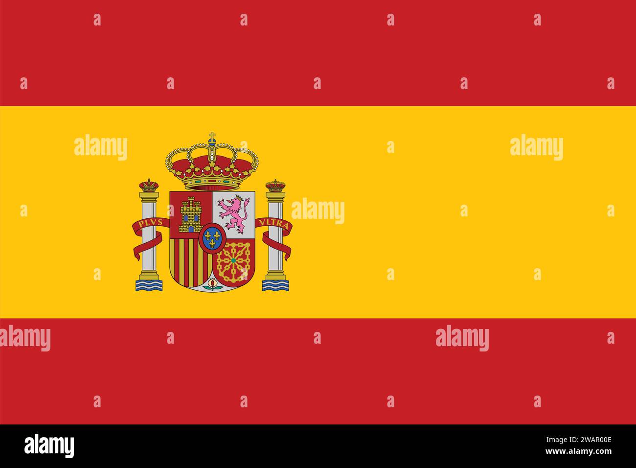 High detailed flag of Spain. National Spain flag. Europe. Africa. 3D ...