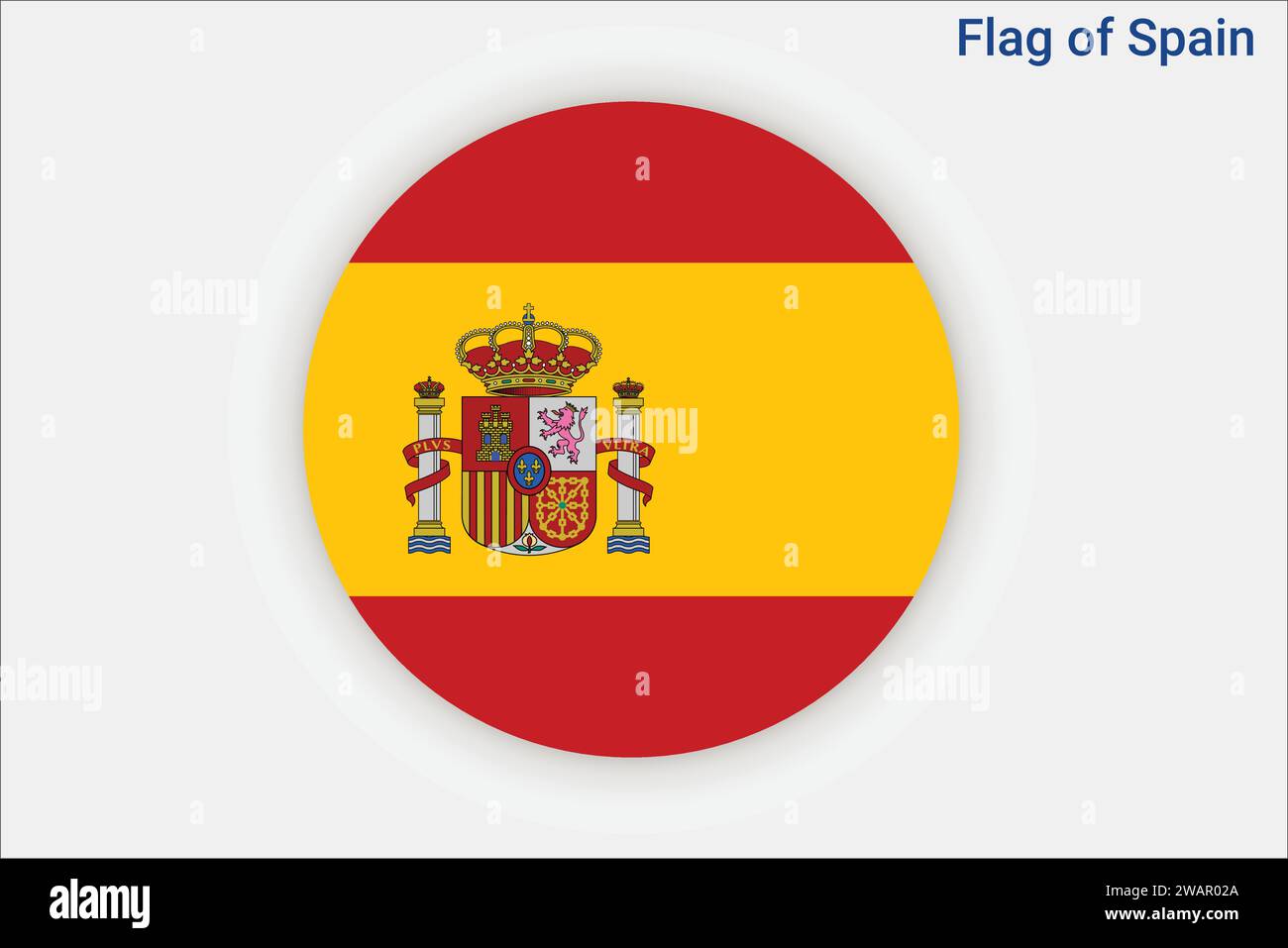 High detailed flag of Spain. National Spain flag. Europe. Africa. 3D ...