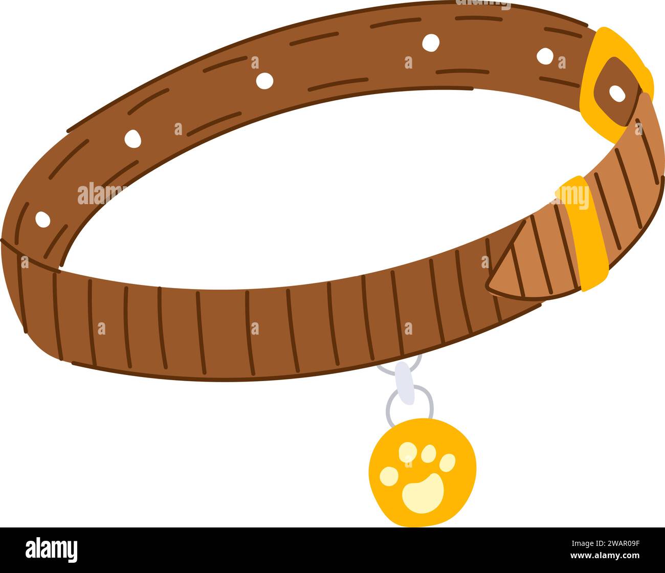 food pet collar cartoon vector illustration Stock Vector Image & Art ...