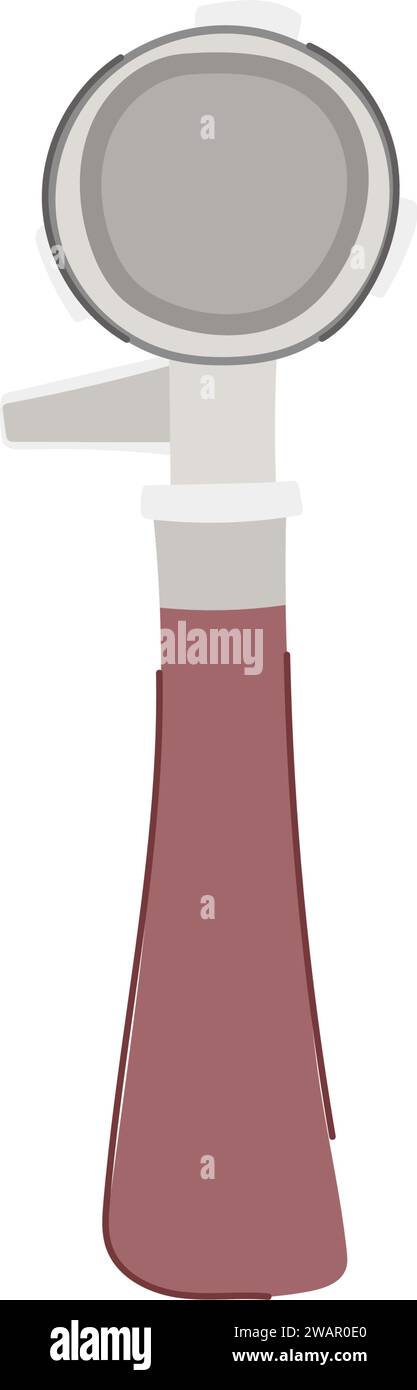 machine portafilter coffee cartoon vector illustration Stock Vector ...