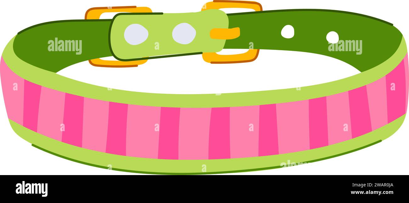 leather pet collar cartoon vector illustration Stock Vector Image & Art ...