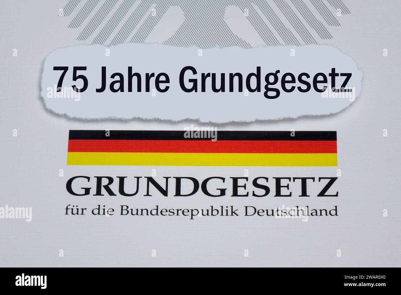75 Jahre Grundgesetz 75 Jahre Grundgesetz, 06.01.2024, Borkwalde, Brandenburg Auf einem ...
