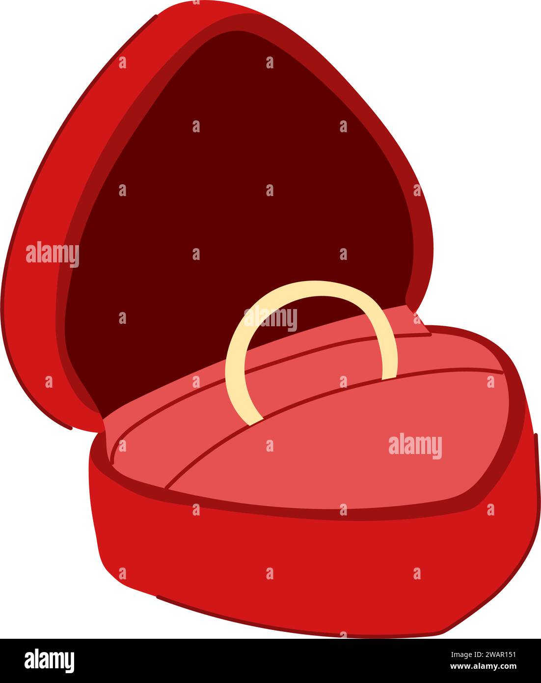 diamond proposal ring box cartoon vector illustration Stock Vector ...