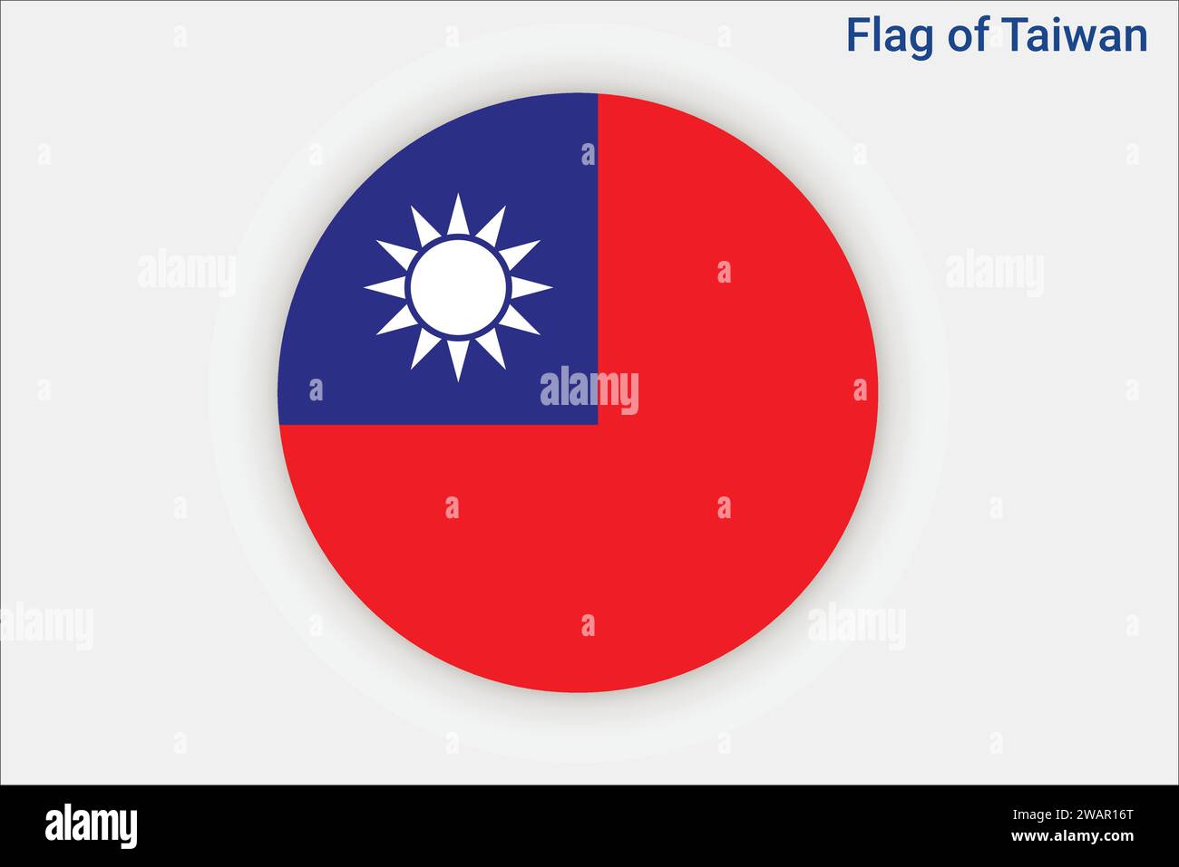 High detailed flag of Taiwan. National Taiwan flag. Asia. 3D ...